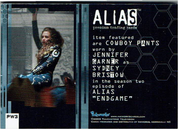 Alias Season 2 Pieceworks Costume PW3 Jennifer Garner as Sydney Bristow ...