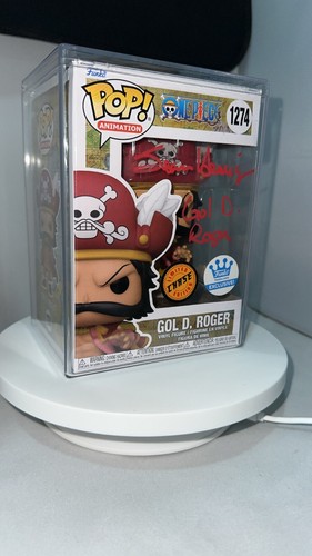 Gol D. Roger Chase Funko Pop #1274 One Piece Gold Signed Autograph COA ...