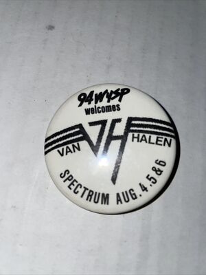 DAVID LEE ROTH VAN HALENBAND VINTAGE BUTTON PINCONCERT FAN Spectrum | eBay
