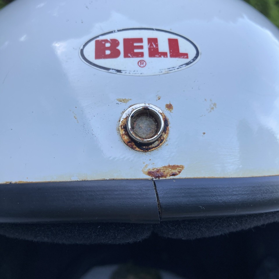 Vintage 70s Bell Moto Star Motorcycle Helmet White 7 3/8 59cm | eBay