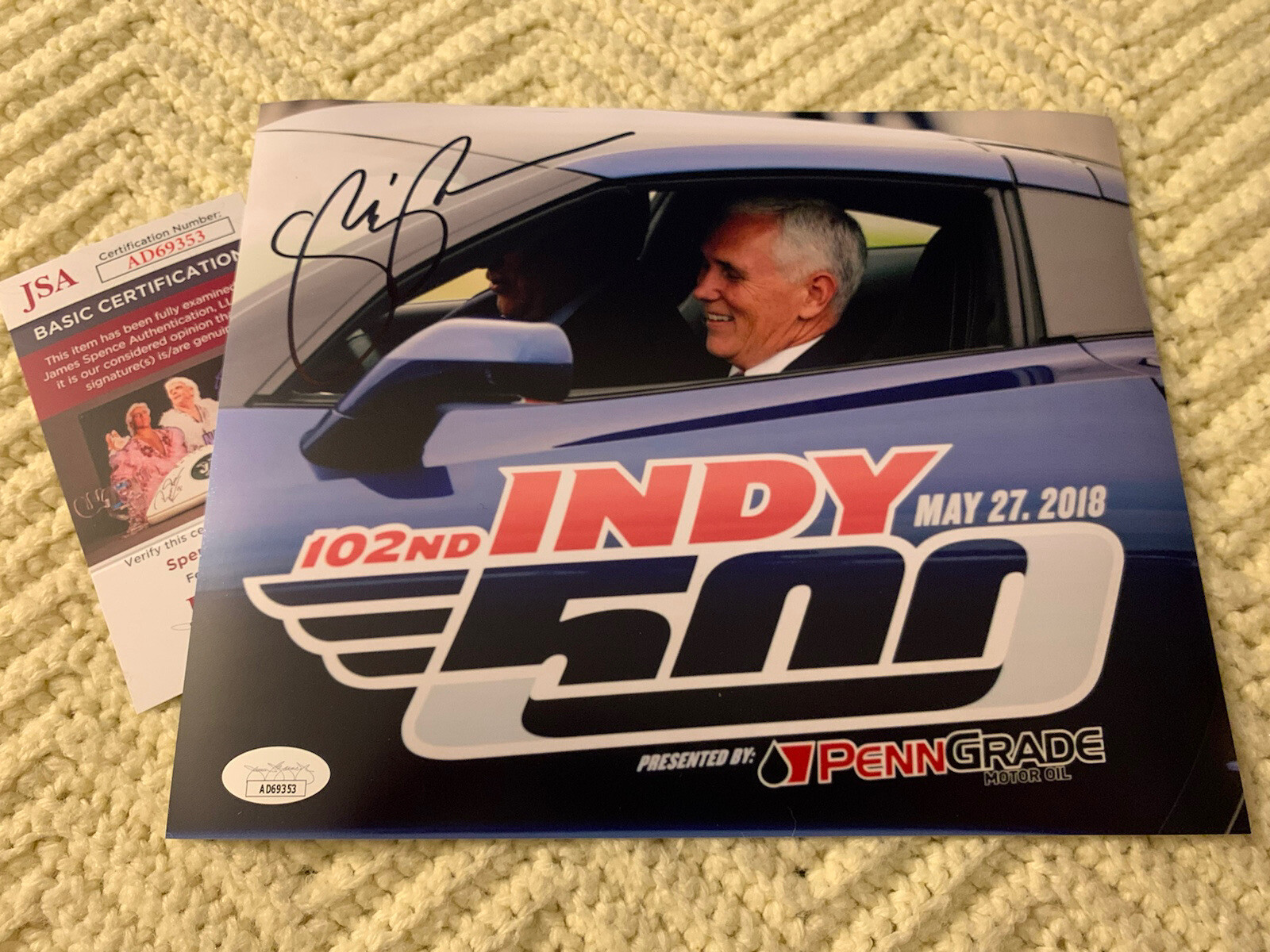 Vice President Mike Pence Signed 8 X 10 Photo JSA Authentication COA ...