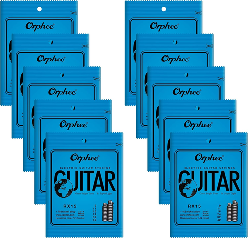 Guitar Strings Electric Guitar Strings 6 String Set - Thin, 09-42, 10 ...