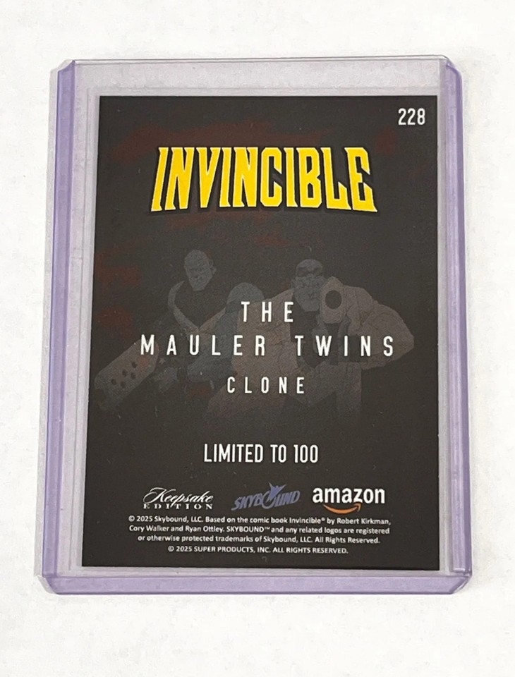 Invincible 2025 SDCC Exclusive The Mauler Twins Blood Splatter Card ...