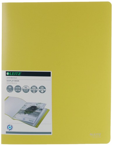 Leitz Polypropylene folder with 40 pockets A4 Recycle Yellow 46770015 ...