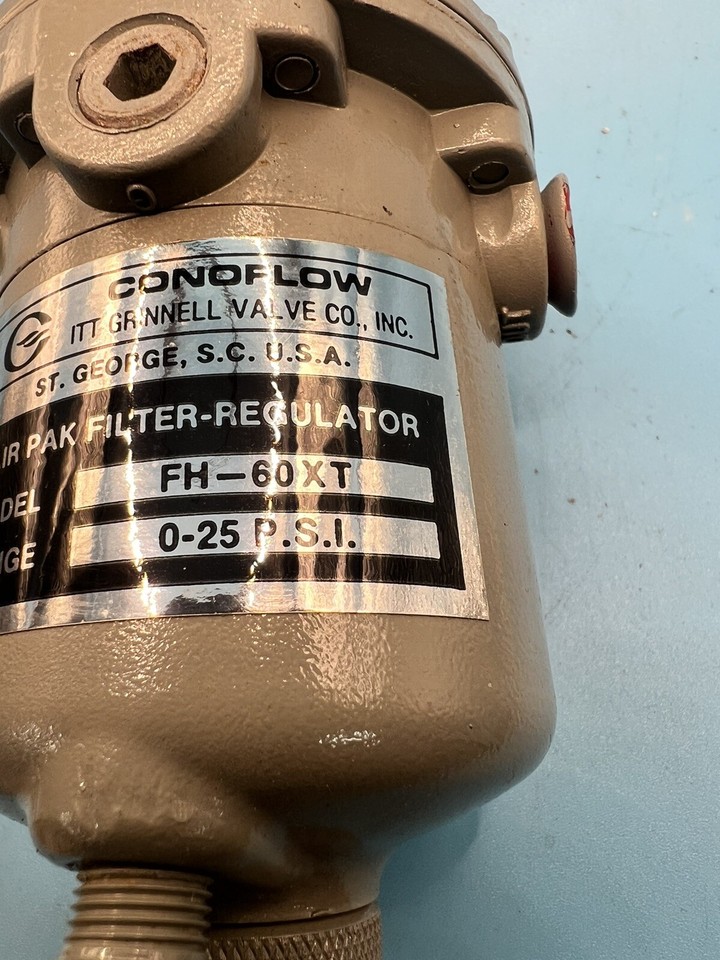 GENUINE NEW Conoflow Model FH-60XT, 1/4" Air Pak Filter-Regulator, 0-25 ...