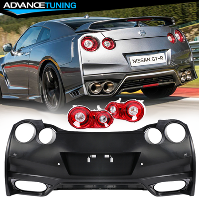 Fits 09-22 Nissan GTR R35 OE Factory Style Rear Bumper Cover + Tail ...