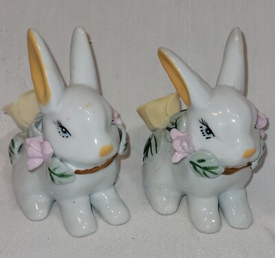 Vintage Porcelain Ceramic Easter Bunnies High Gloss Glaze, Very Nice | eBay