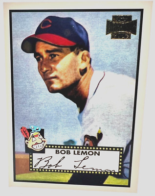 BOB LEMON #268 ~CLEVELAND INDIANS 1952 CARD - 2002 TOPPS ARCHIVES NM-MT ...