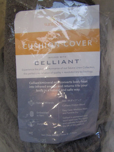 NIB Enlighten mPulse Believe Spa Cushion Cover with Celliant Gray Plush ...