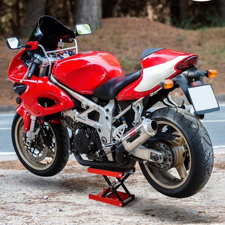 500kg Carrier Motorcycle Lift Scissor Jack Work Stand Motorbike Heavy ...