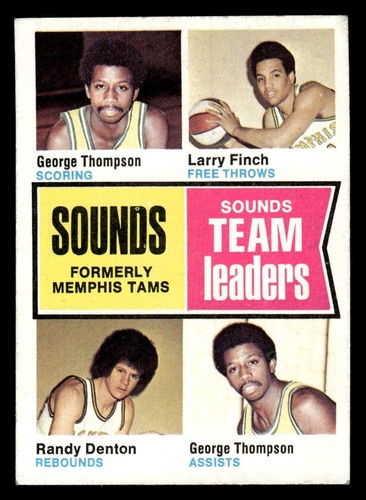 1974 TOPPS LARRY FINCH 225 VG GEORGE THOMPSON RANDY DENTON MEMPHIS ...
