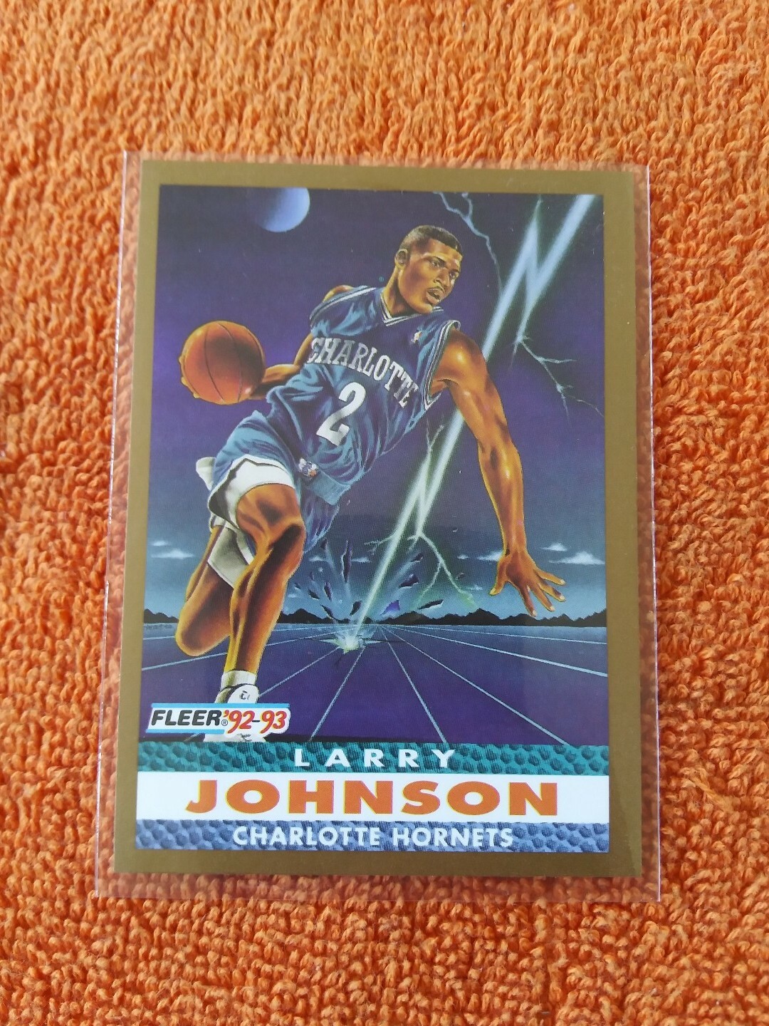 1992-93 Fleer #253 Larry Johnson Charlotte Hornets Basketball Card 0078 ...