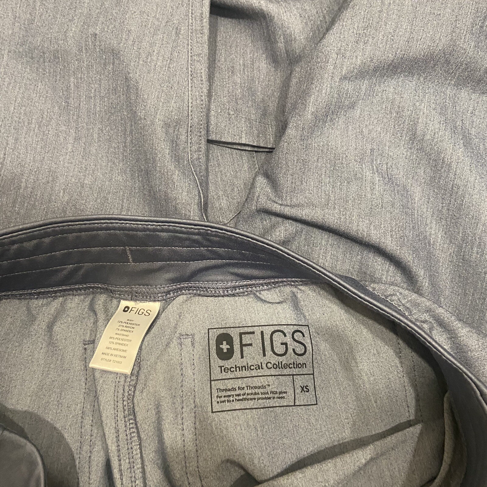 FIGS Rare Technical Collection Heather Denim Set Size… - Gem