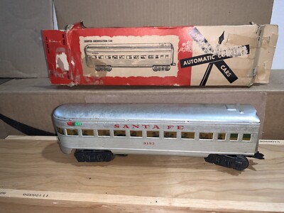 Marx Train Santa Fe 3197 LIGHTED El Capitan Observation Passenger Car ...