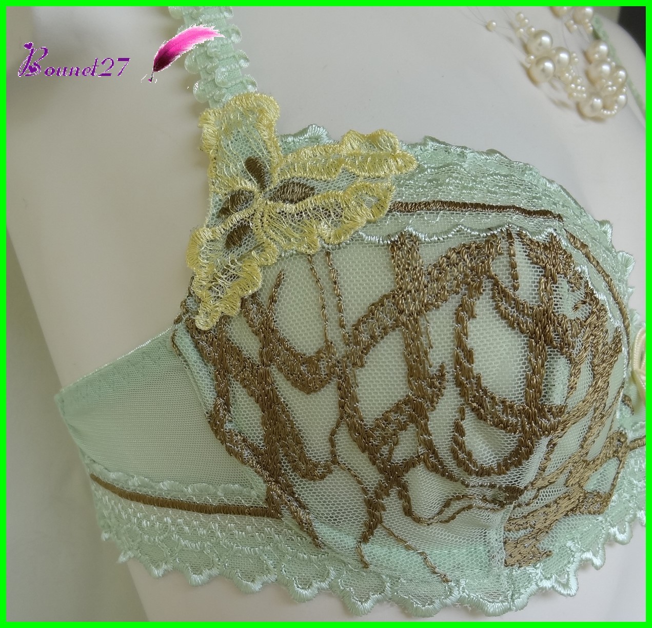 Soutien Gorge MIRIALE Modèle AIDA Vert pale Orchidée 85A ou 90A FR ...