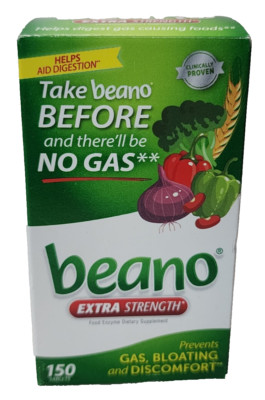 Beano Digestive Enzyme, Gas Prevention & Digestive Enzyme Supplement ...
