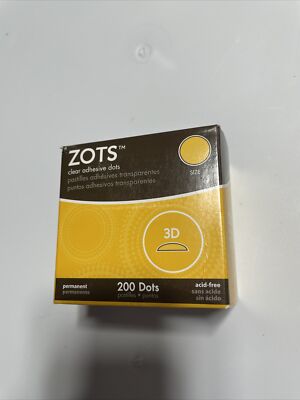 Thermoweb Zots Clear Memory Adhesive Dots, 3-D, 200 per pack | eBay