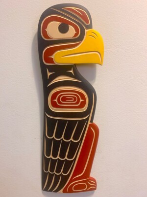 West Coast First Nations Art Cedar Plaque V. Bird Eagle #70848 | eBay