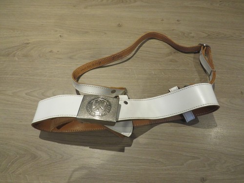 GERMAN ARMY WHITE CEREMONIAL SAM BROWNE BELT 90 CM WITH SHOULDER STRAP ...
