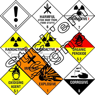 Dangerous substances labels stickers signs health & safety H&S ...