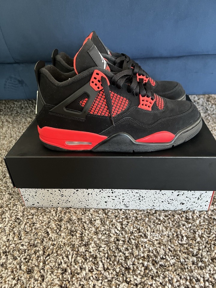 Size 9.5 - Jordan 4 Retro Mid Red Thunder 195243537984| eBay