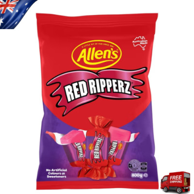Allen'S Red Ripperz Chewy Raspberry Flavour Bulk Bag Lollies, 800G | eBay