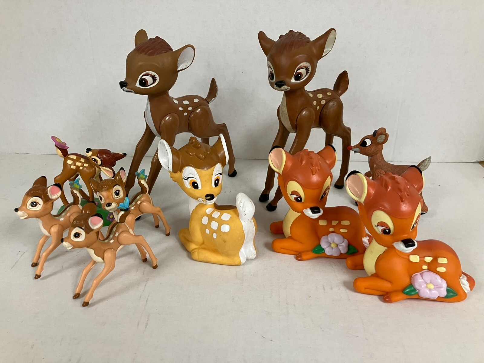Lot Of 10 Walt Disney Plastic Bambi Figure Toys & 1 Rudolph | eBay