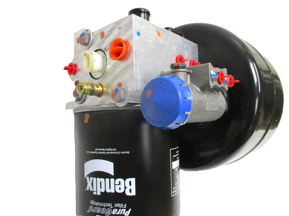 K048167 NEW BENDIX AD-IS AIR DRYER EP 12V IPC OIL COALESCING W/ TANK ...