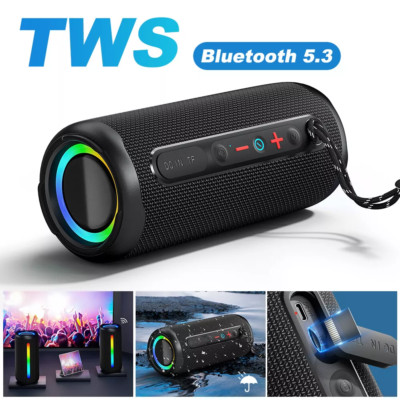 Extra Loud Deep Bass Portable Bluetooth Speaker 30W Waterproof Outdoor ...