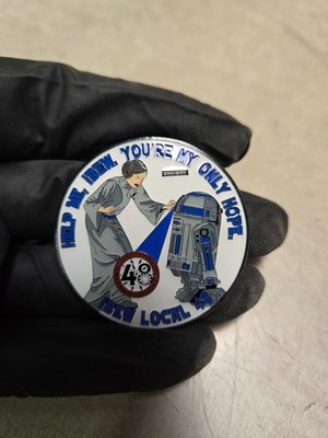 RARE Ibew Local 48 Challenge Coin /250 Help me Your my only Hope Leia ...