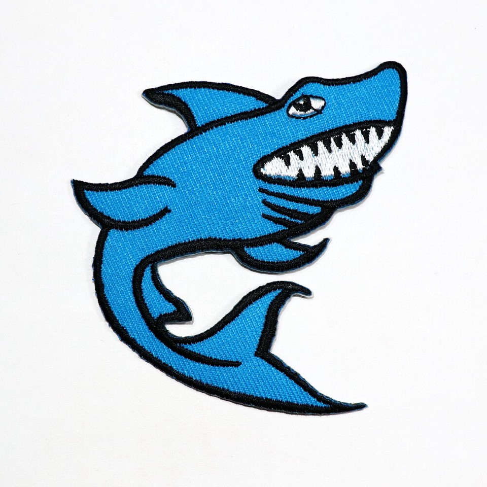 Shark Fish Patch Ocean Animal Surfing Tattoo Artwork Emblem for Iron on ...