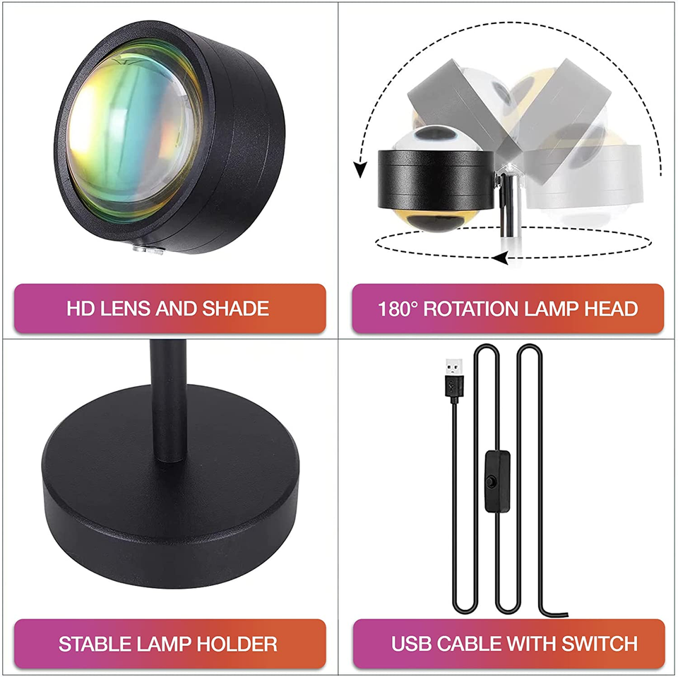 Sunset Lamp Projection, Sun Lamp, Sunlight Lamp Projector, Manual ...