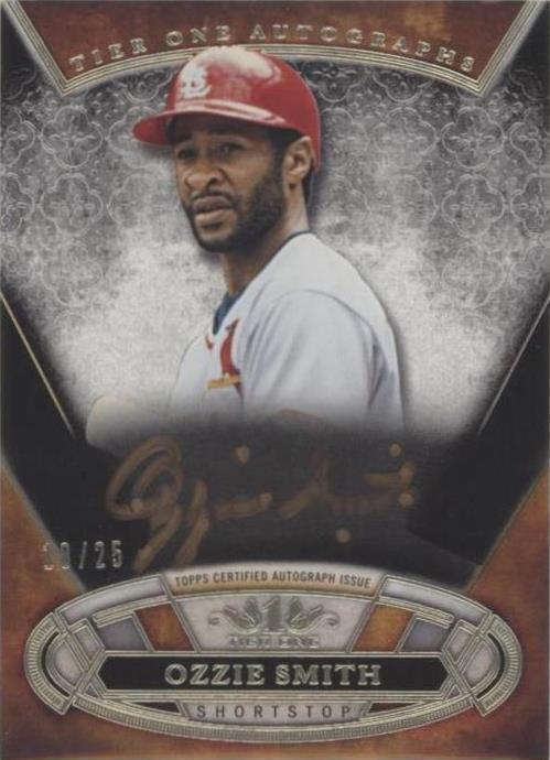 2015 Topps Tier One - Autographs Ozzie Smith #TOA-OS Bronze Ink /25 (AU ...