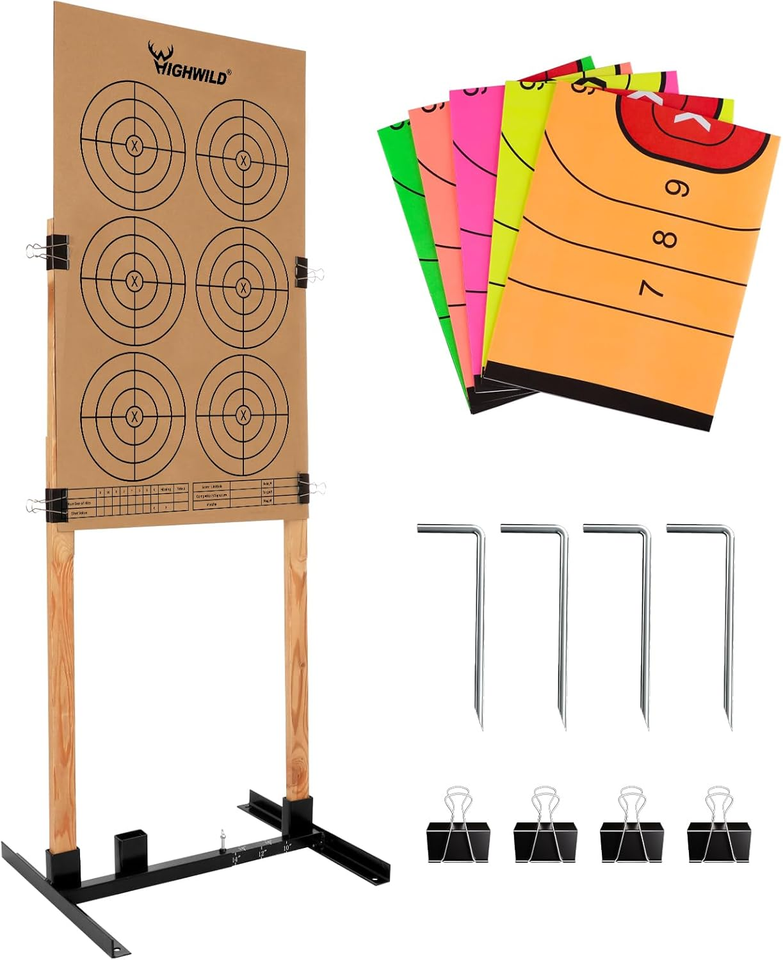 Highwild Adjustable Target Stand Base for Paper Shooting Targets ...