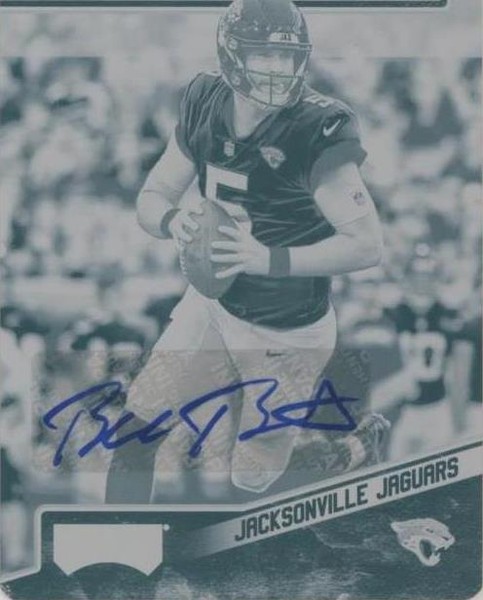 2018 Panini Playoff - Printing Plate Cyan #88 Blake Bortles /1 (AU) for ...