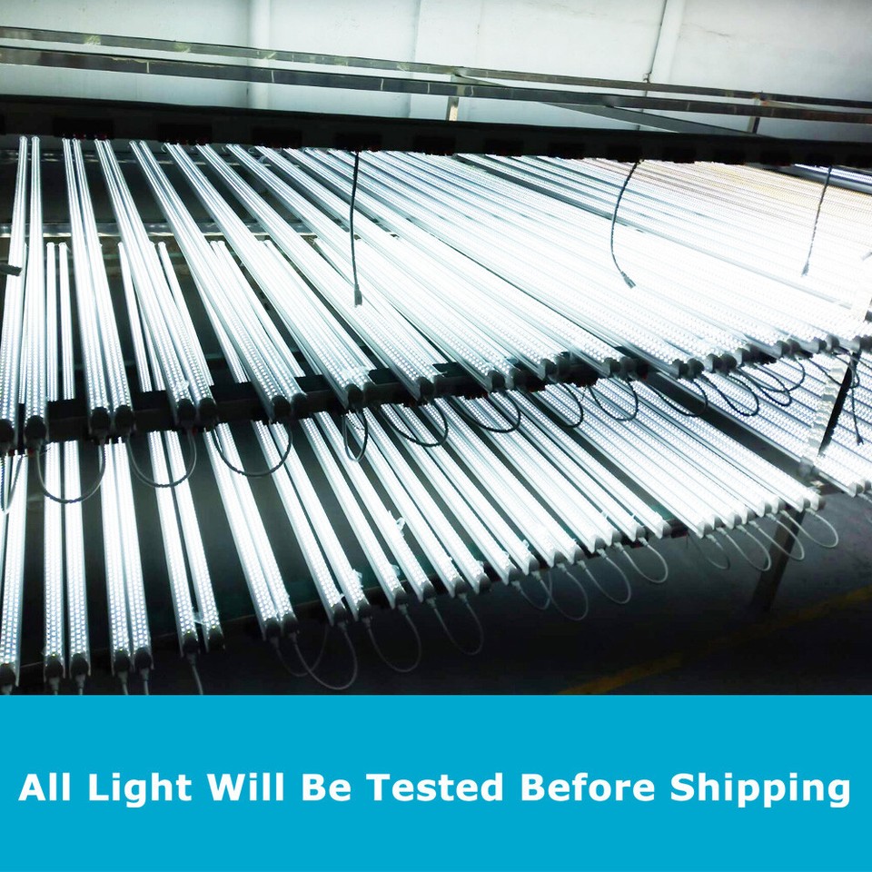 4~100 Pack 60W T8 4FT LED Tube Light 6500K Garage Ceiling LED Shop ...