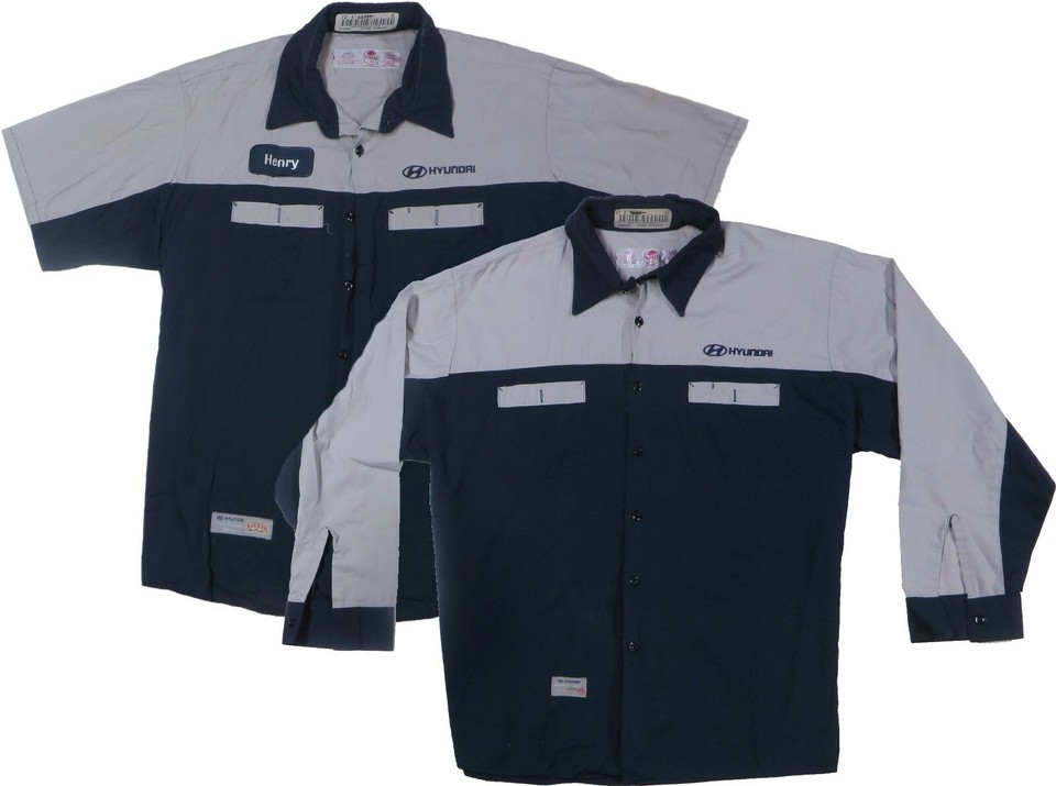 Red Kap Mechanic Technician Uniform Mens Work Shirts Automotive ...