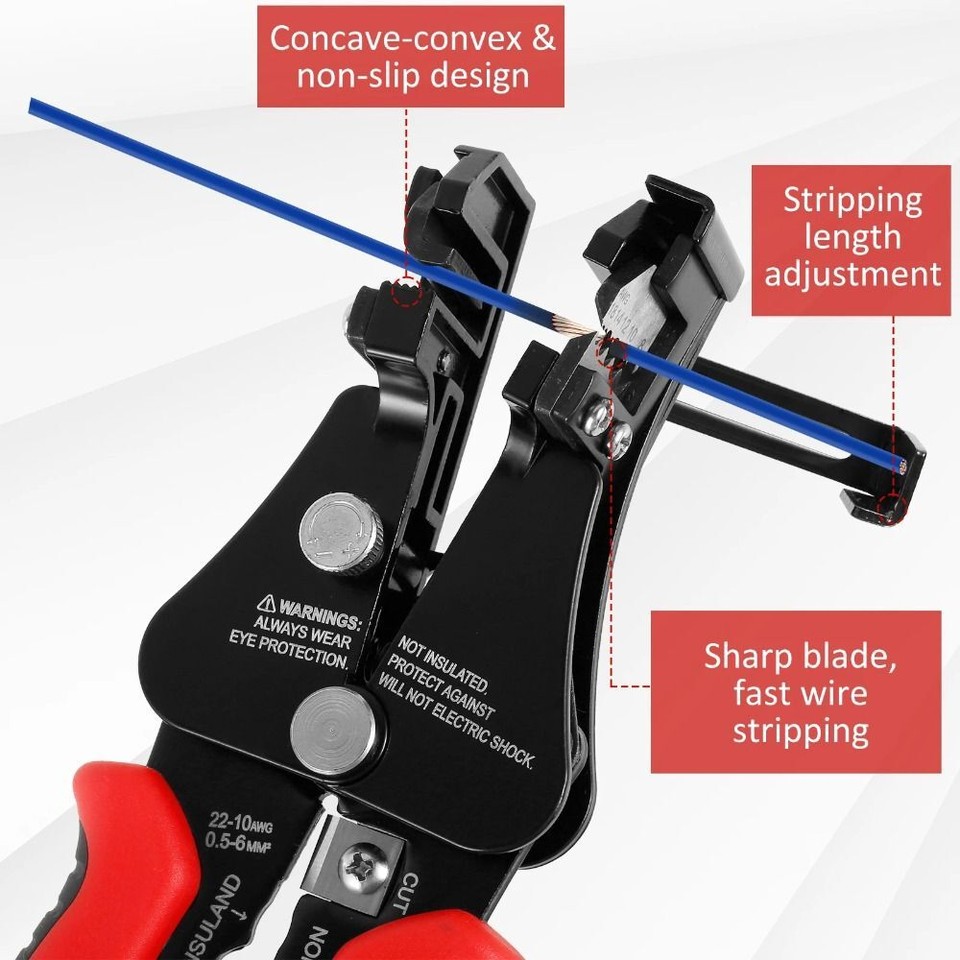 Crimping Wire Stripper Pliers Cable Wire Crimper Pliers Household | eBay