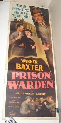 ROLLED 1949 PRISON WARDEN MOVIE POSTER 14 X 36 INCHES WARNER BAXTER ANNA LEE | eBay