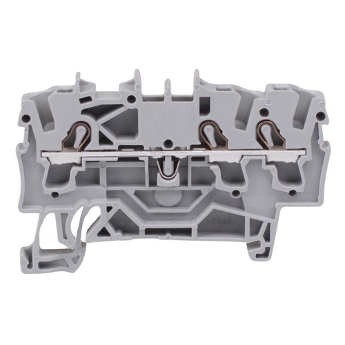 2002-1301 WAGO Grey 3-Way DIN Rail Mount Terminal Block 4mm² 24A | eBay