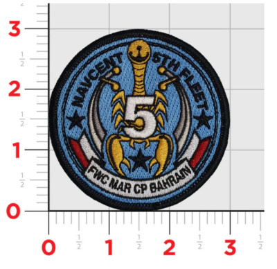 NAVY 5TH FLEET BAHRAIN EMBROIDERED PATCH WITH HOOK & LOOP | eBay