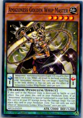 Yu-Gi-Oh Yugioh Amazoness Golden Whip Master MP23-EN219 Mega Tin ...