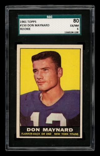 1961 Topps Set-Break #150 Don Maynard SGC 6 EX/NM | eBay