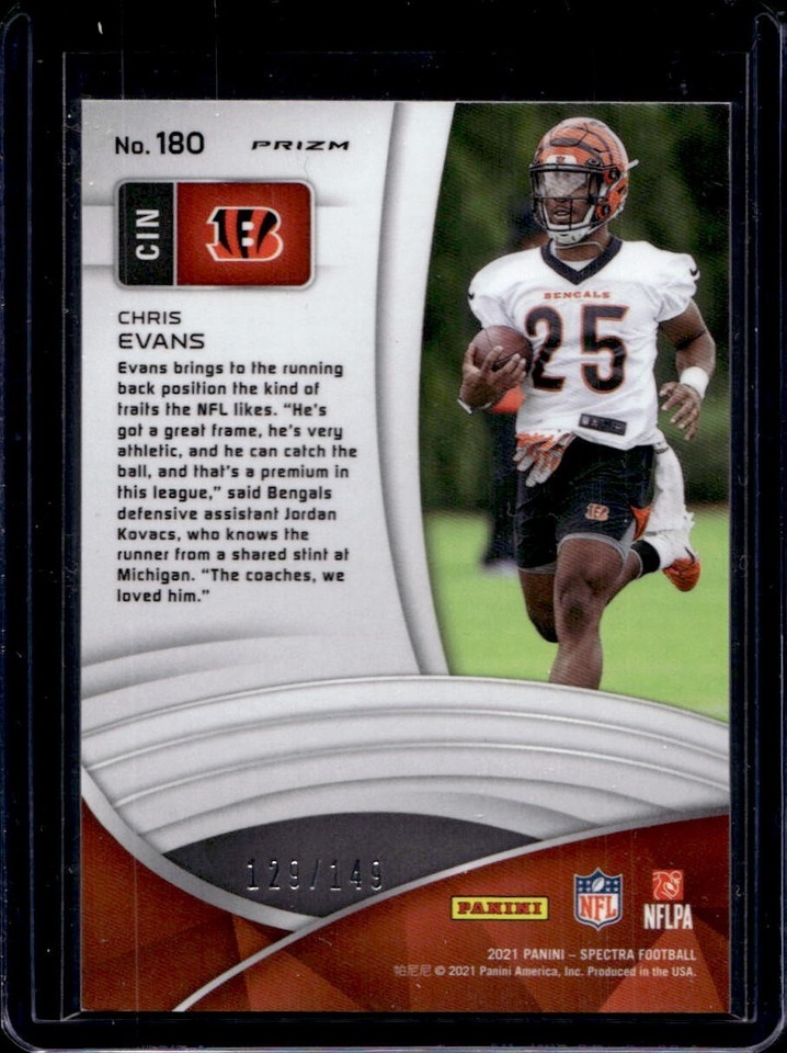 Chris Evans Rookie #129/149 2021 Panini Spectra Card Bengals | eBay