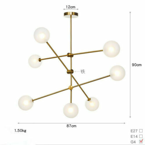 Modern LED Glass Ceiling Lamp Bedroom Lights Dining Room Globe ...