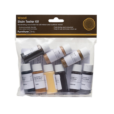 Wood Stain Tester Kit - 9 Coloured Dyes For Interior & Exterior Wood | eBay