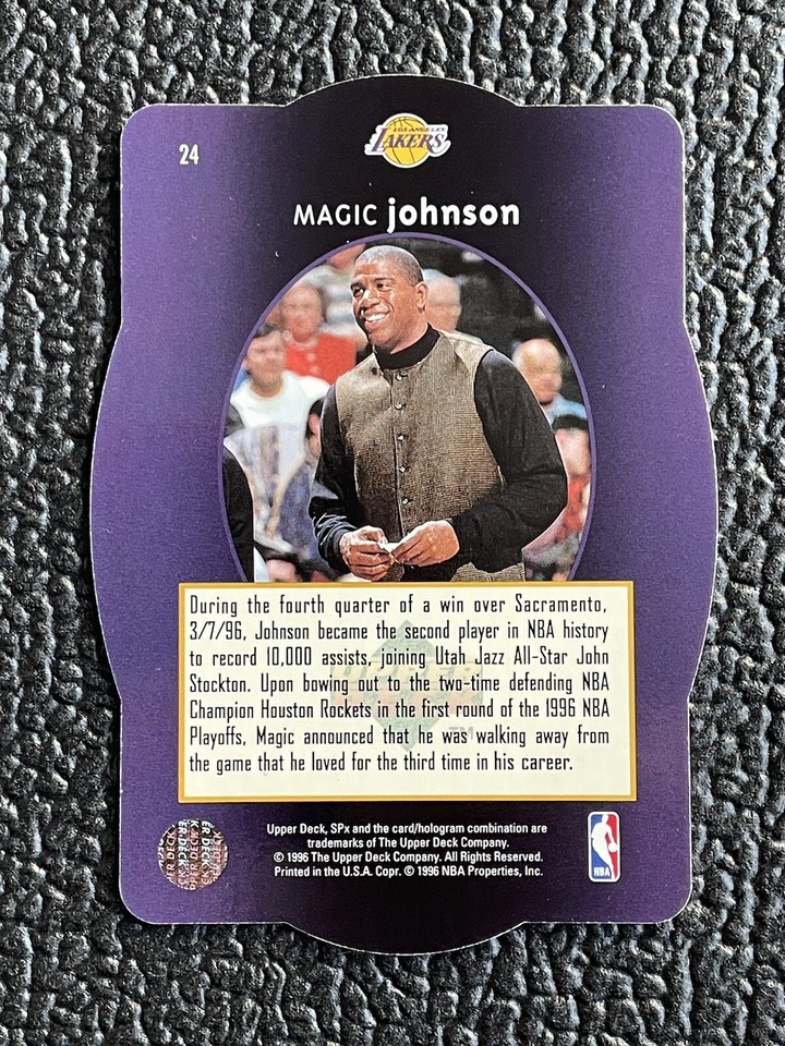 🔥MAGIC JOHNSON 1996-97 SPX GOLD HOLO DIE-CUT!🔥LAKERS HOF! | eBay
