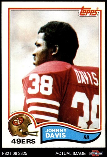 1982 Topps #482 Johnny Davis 49ers RC Alabama 5 - EX | eBay