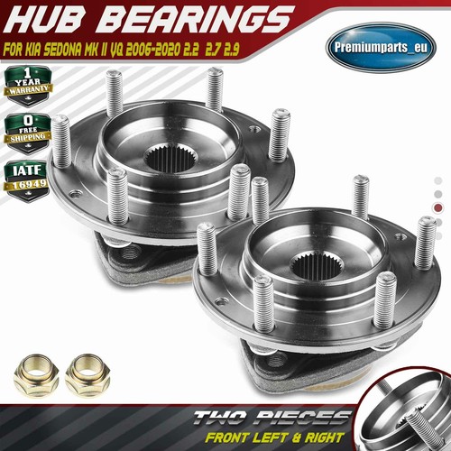 New 2x Wheel Bearing Hubs Front Left & Right for Kia Sedona Mk II VQ ...
