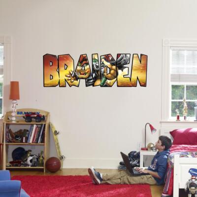 Bowser Super Mario Bros PERSONALIZED NAME Decal WALL STICKER Decor ...